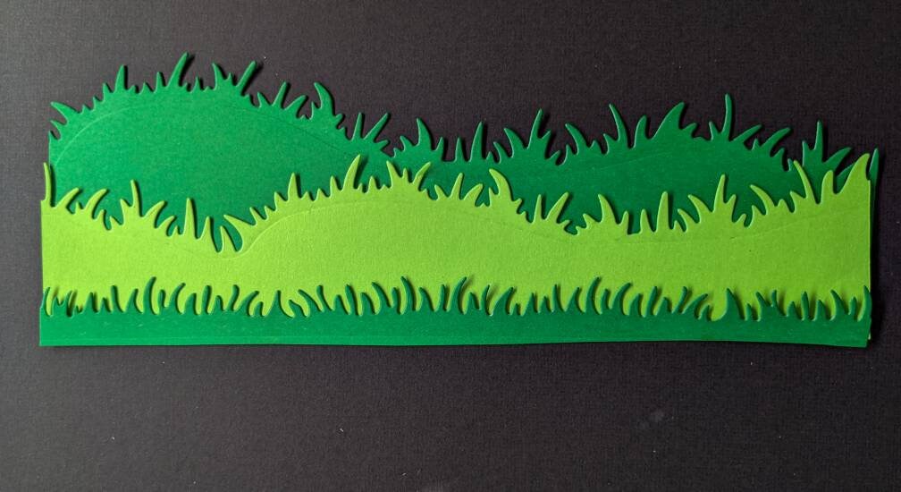 Grass Die Cuts | 3-layer Card Toppers, Scrapbooking - Etsy
