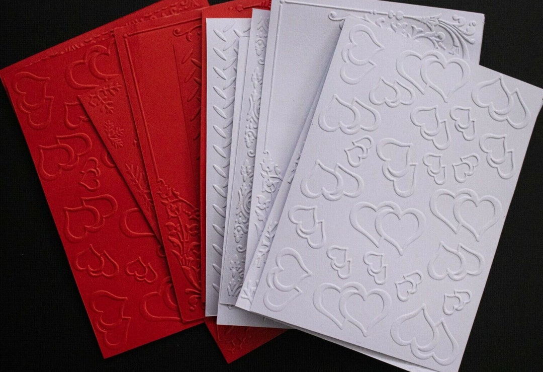 Embossed Cardstock Embossed Cardstock Scrapbooking - Etsy
