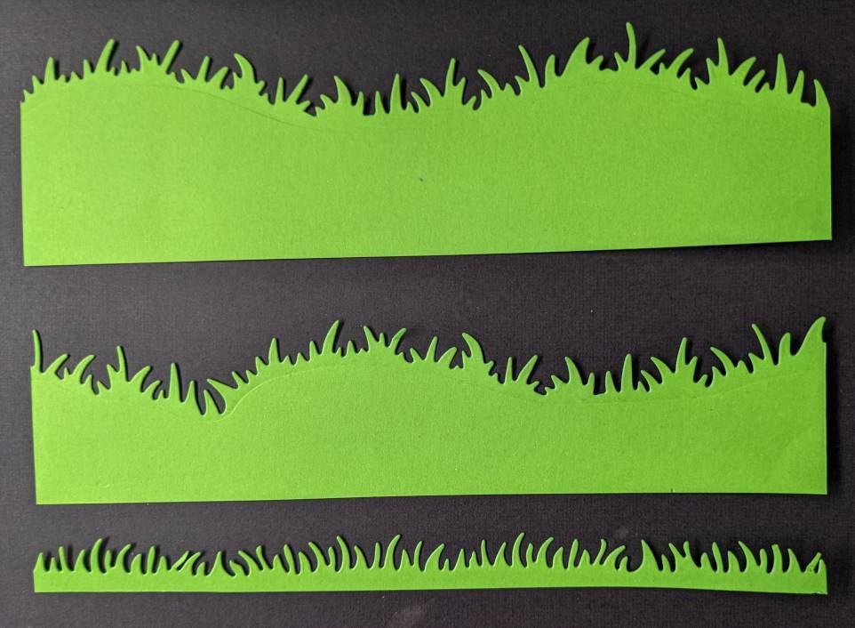 Grass Die Cuts | 3-layer Card Toppers, Scrapbooking - Etsy