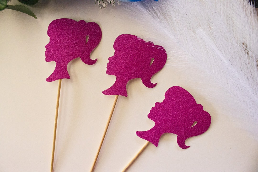 Pink Barbie Cupcake Toppers | Barbie Birthday Cupcake Toppers | Barbie ...