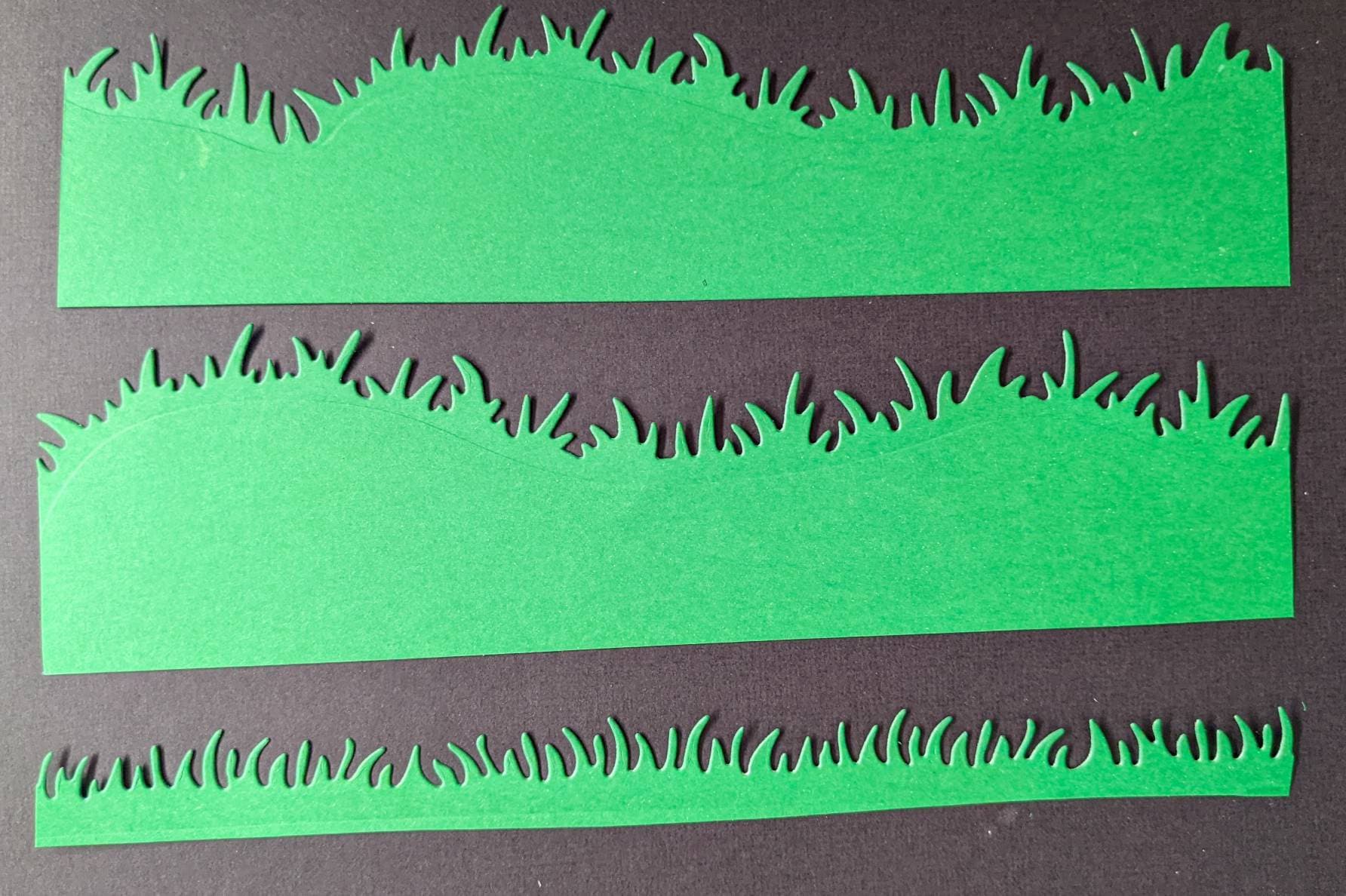 Grass Die Cuts | 3-layer Card Toppers, Scrapbooking - Etsy