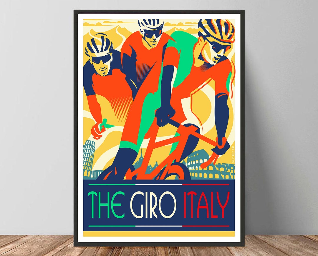 The Giro Italy Retro Art Print Cycle Italy Wall Home Decor Minimal ...