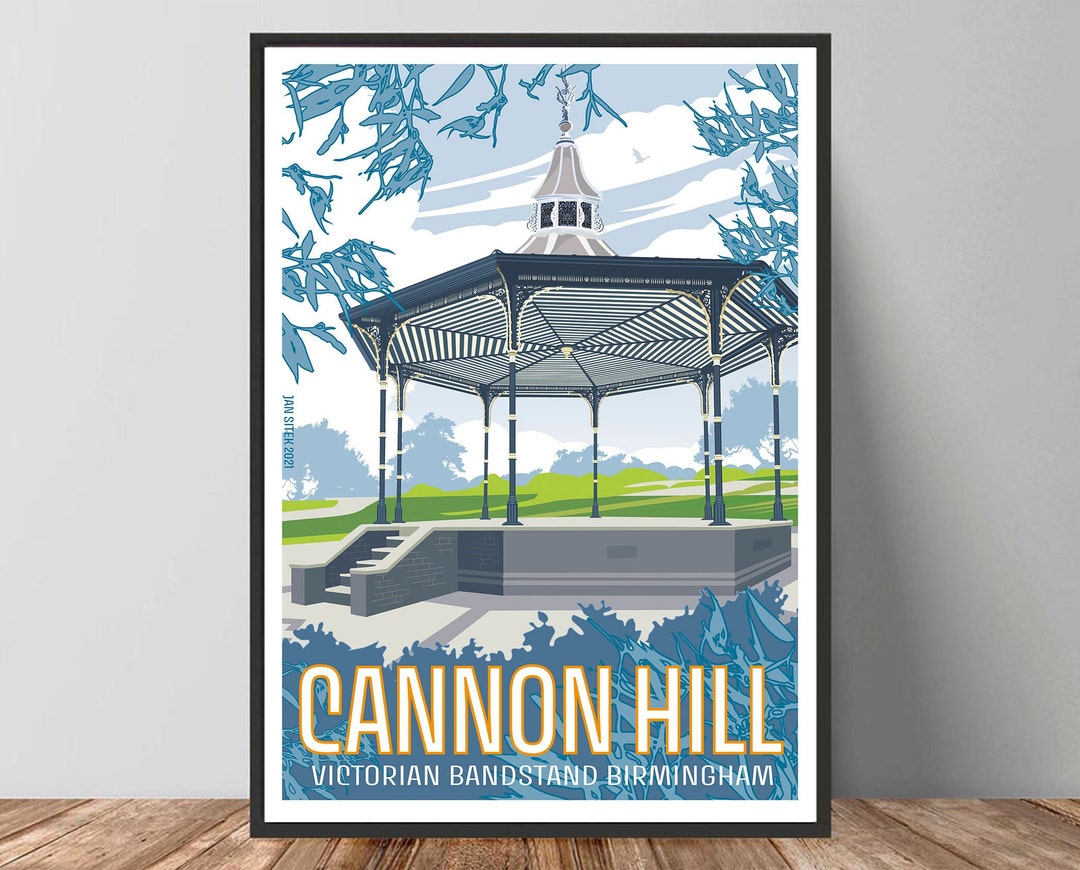 Cannon Hill Park Victorian Bandstand Art Print: Birmingham Local Travel ...