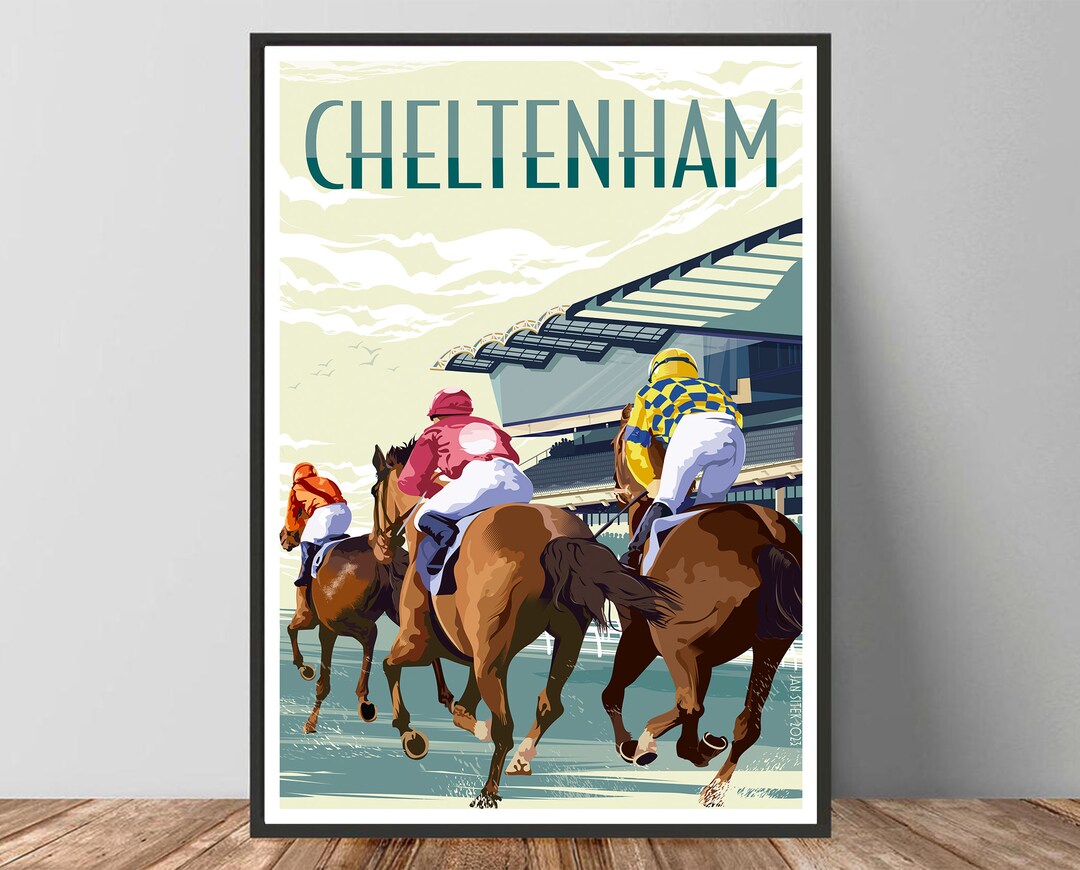 Cheltenham Racecourse Print - Uk, Cheltenham Poster, Racing Print Gift ...