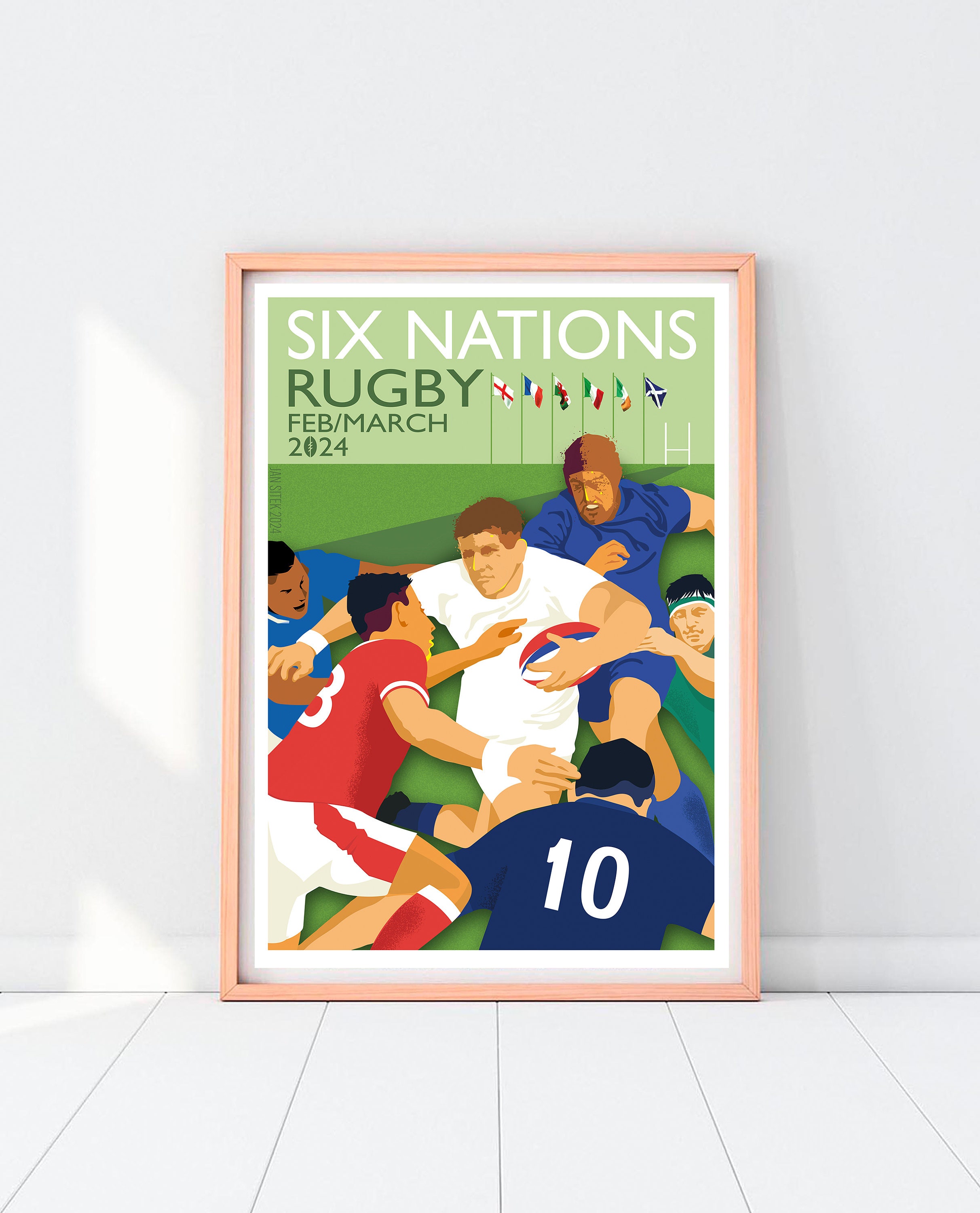 Six Nations Rugby Print, Retro Rugby Art Poster, Original Sports Poster ...