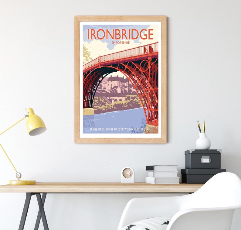 Ironbridge Shropshire Travel Poster: River Severn Art Print - Etsy UK