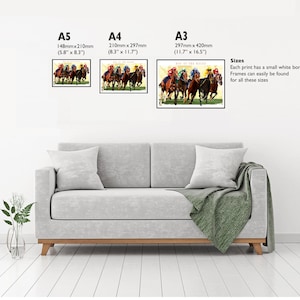 Day at the Races Print - Horse Racing Poster, Horse Racing Print Gift ...