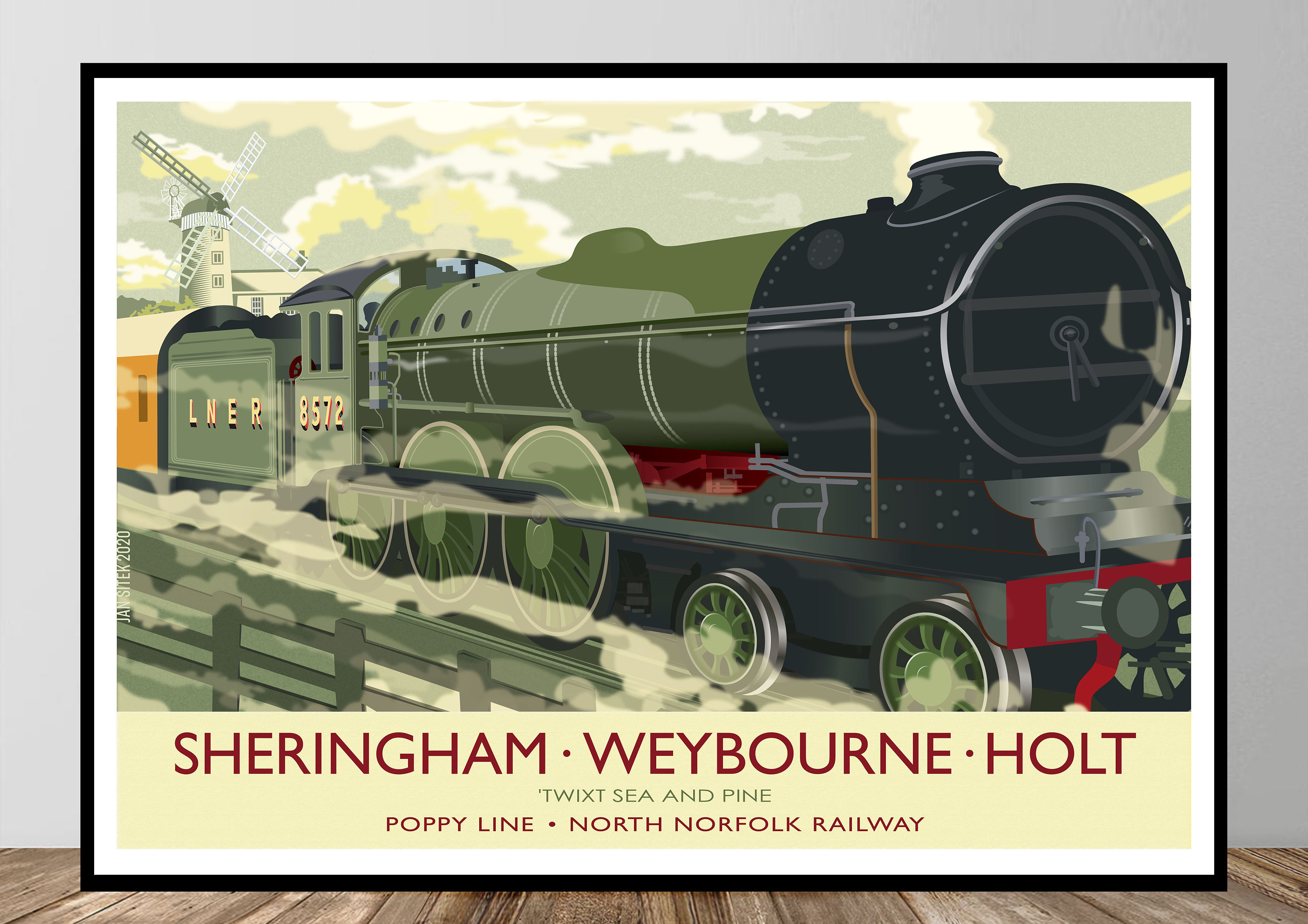 Poppy Line Steam Train Poster: Vintage Norfolk Railway Art Print - Etsy UK