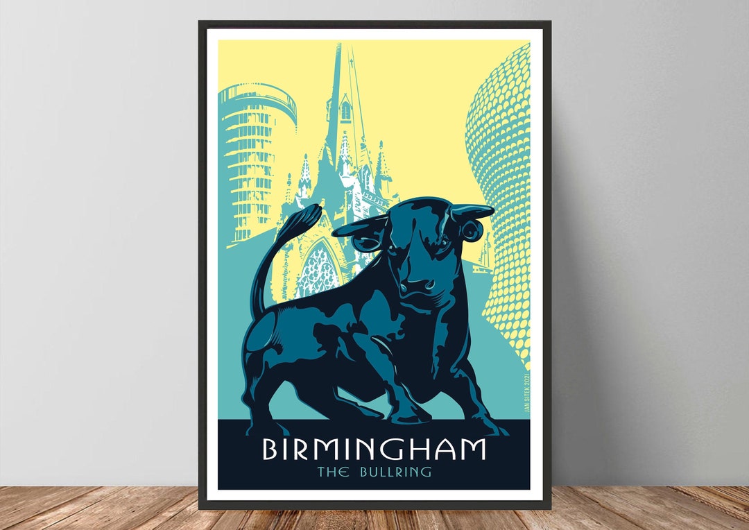 Birmingham Bullring Art Print: Second City Travel Poster - Etsy UK