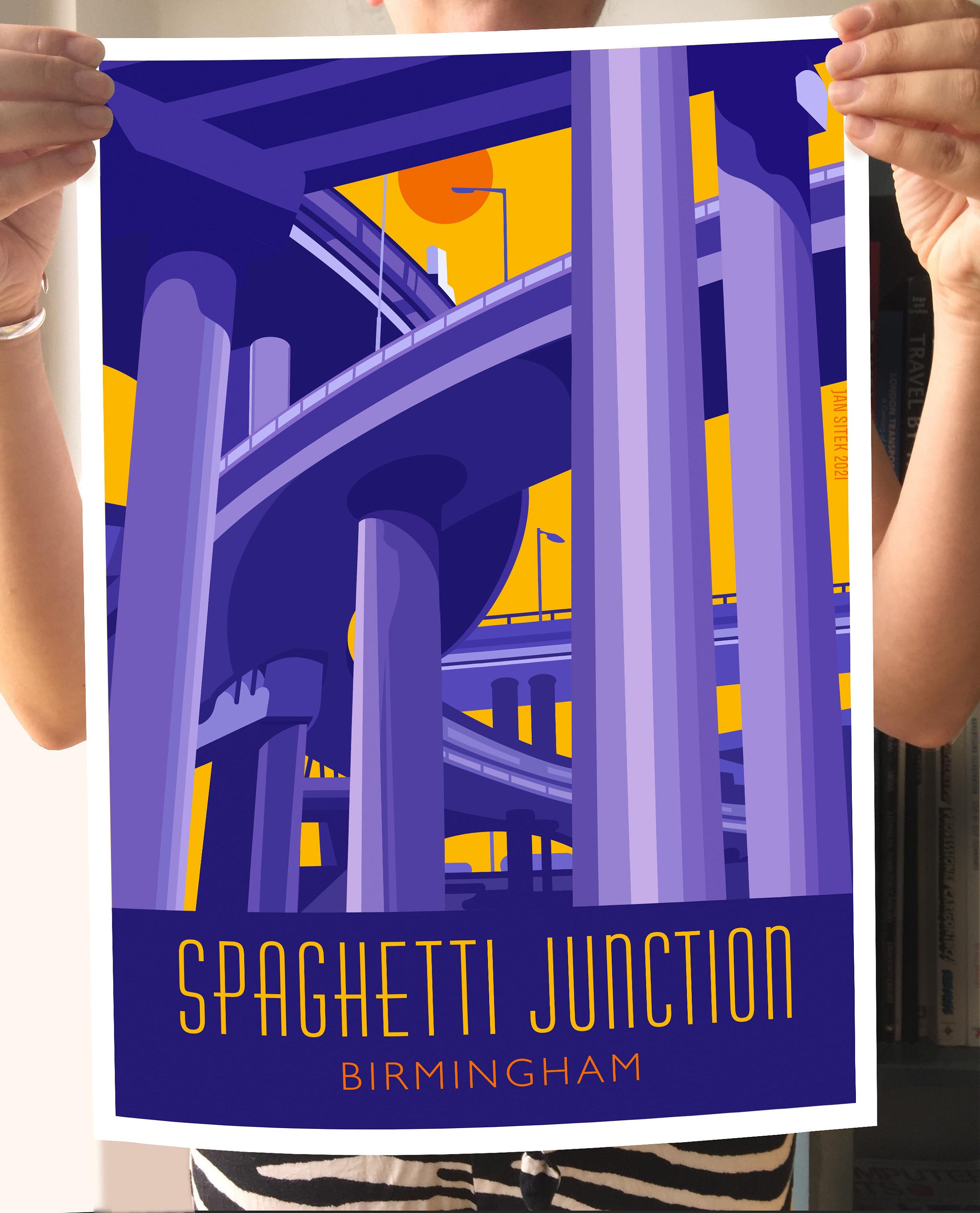 Spaghetti Junction Travel Poster Original Art Print, Wall Art Decor ...