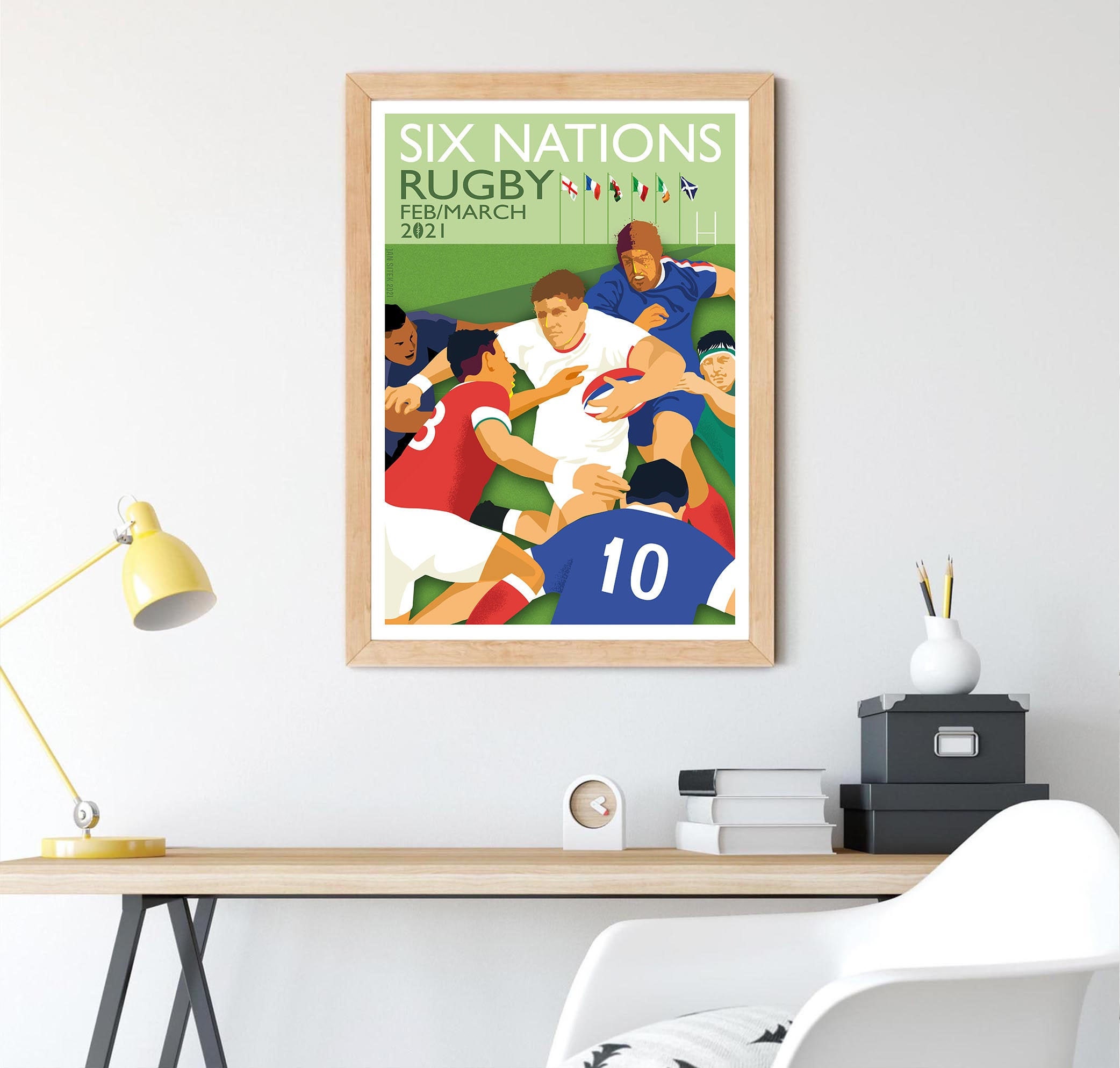 Six Nations Rugby Print Retro Rugby Art Poster Original | Etsy