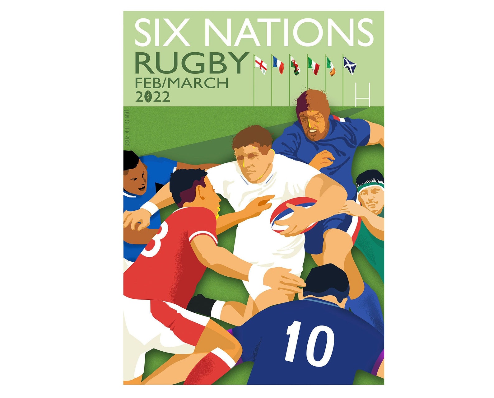 Six Nations Rugby Print Retro Rugby Art Poster Original | Etsy