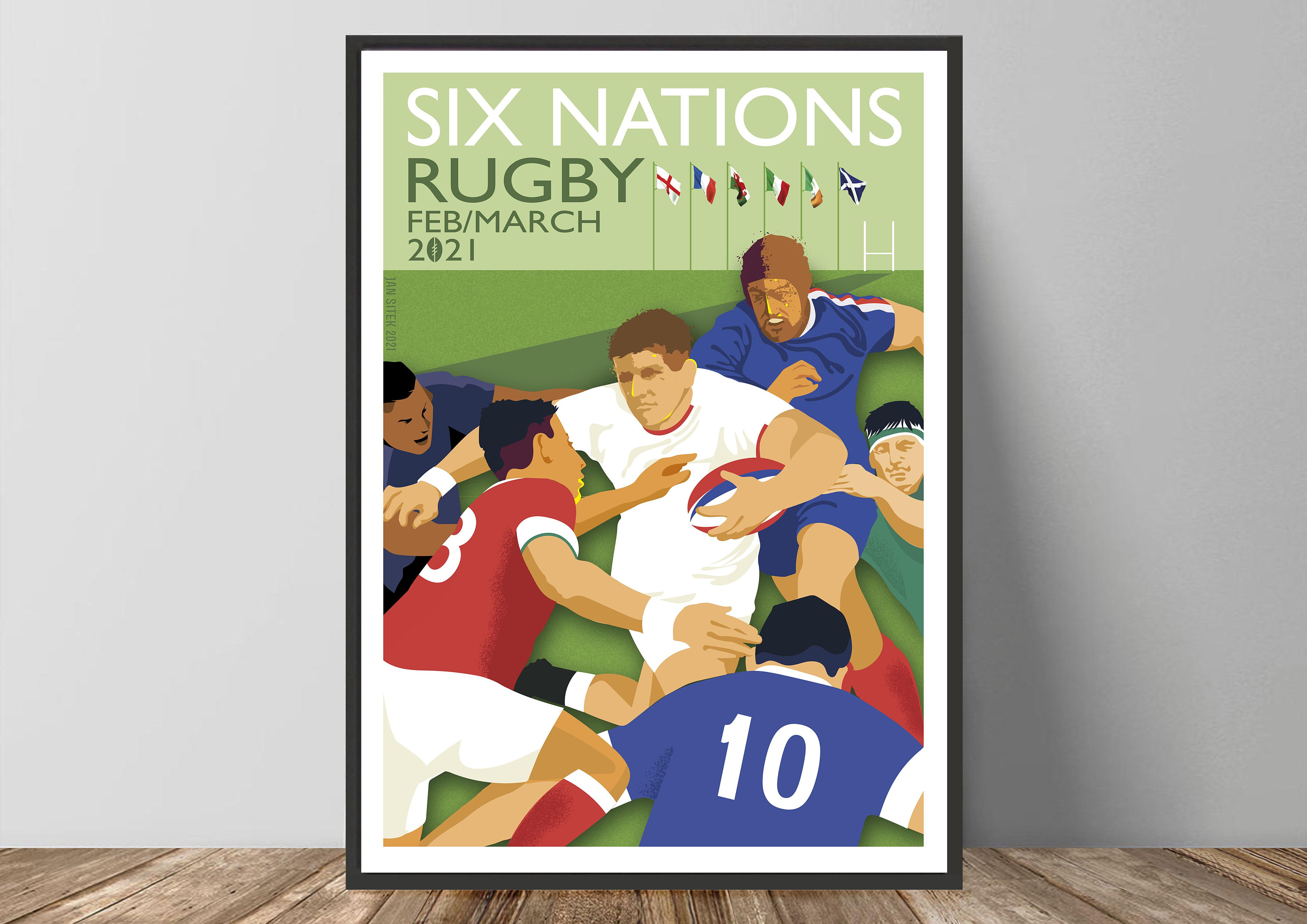 Six Nations Rugby Print Retro Rugby Art Poster Original | Etsy