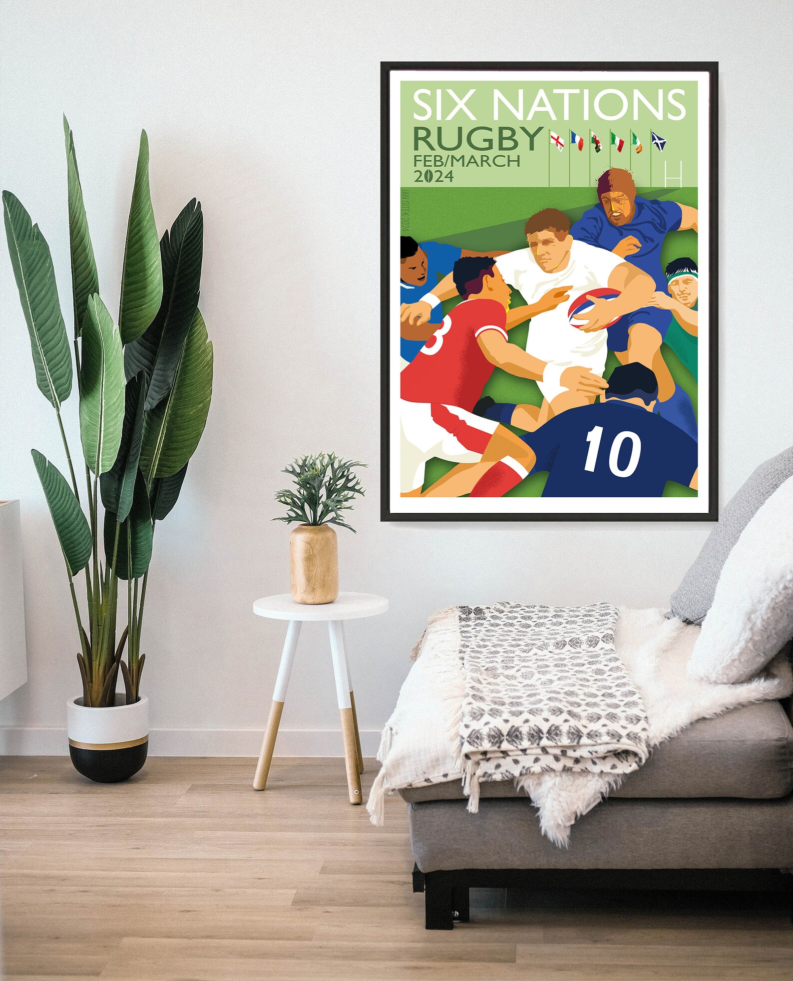 Six Nations Rugby Print, Retro Rugby Art Poster, Original Sports Poster ...