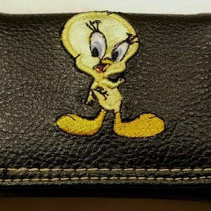 Vintage 1999 Looney Tunes Trifold Wallet Tweety Bird Black Mint With ...