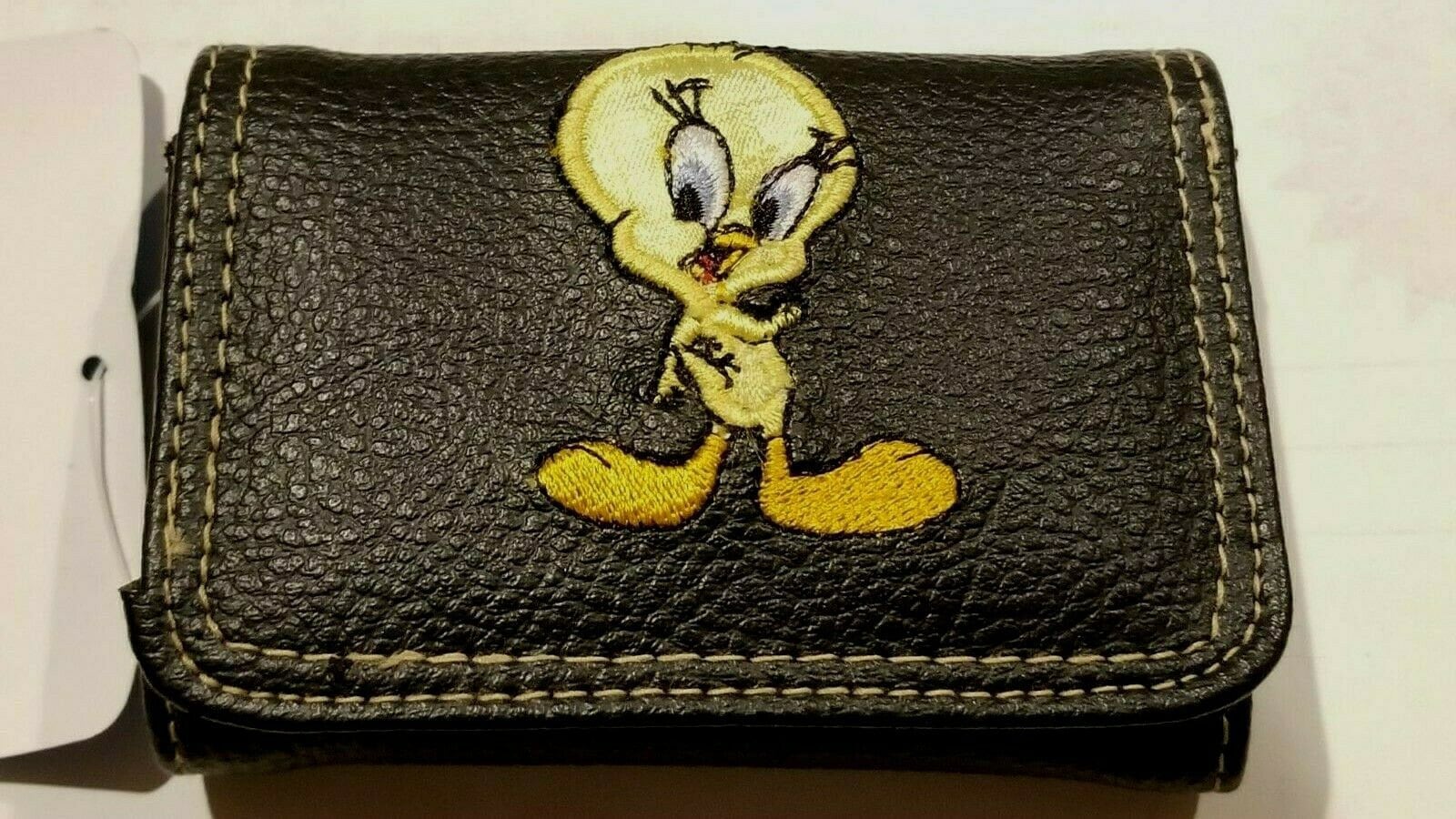 Vintage 1999 Looney Tunes Trifold Wallet Tweety Bird Black Mint With ...