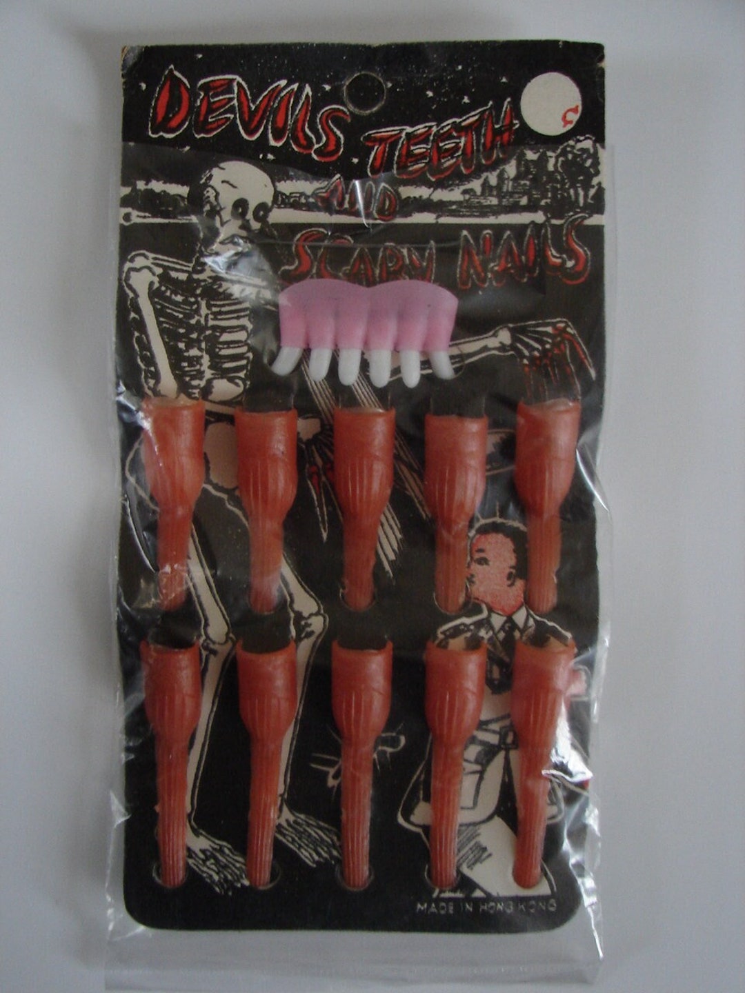 Rare 1960's Dime Store Halloween Devils Teeth Scary Nails Halloween ...