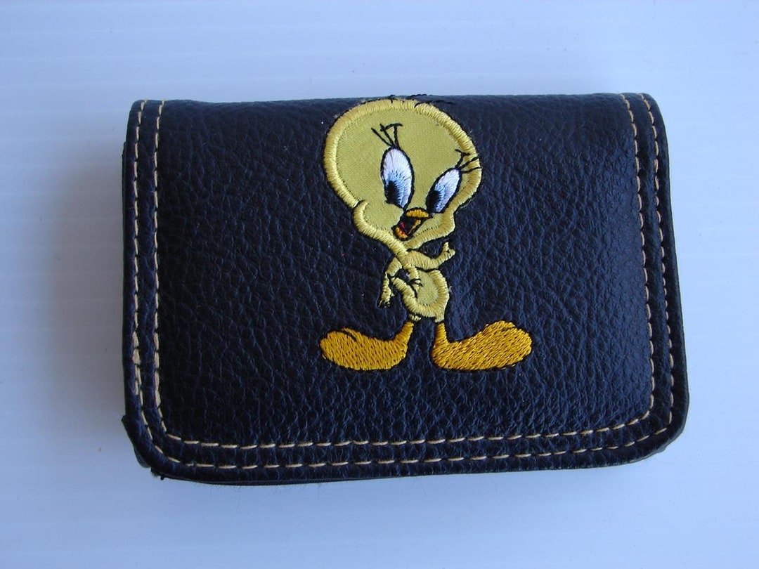 Vintage 1999 Looney Tunes Trifold Wallet Tweety Bird Black Mint and ...
