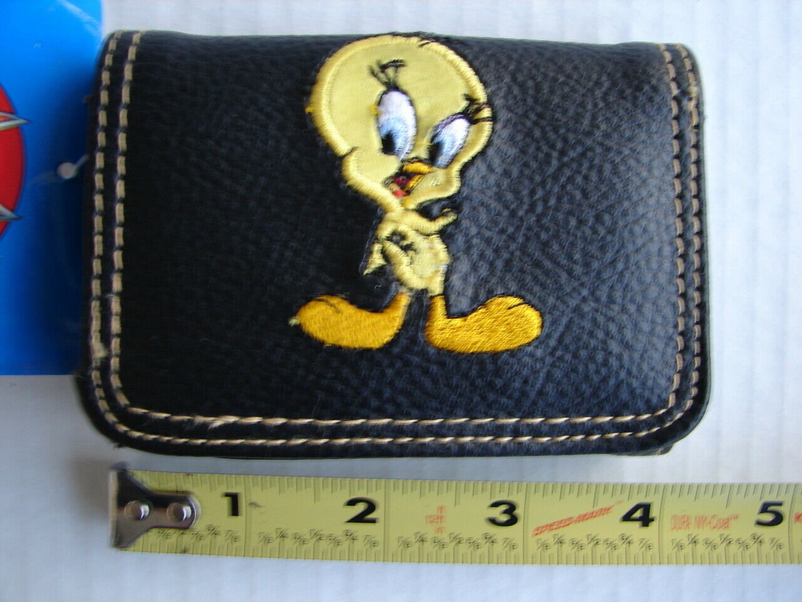 Vintage 1999 Looney Tunes Trifold Wallet Tweety Bird Black Mint With ...