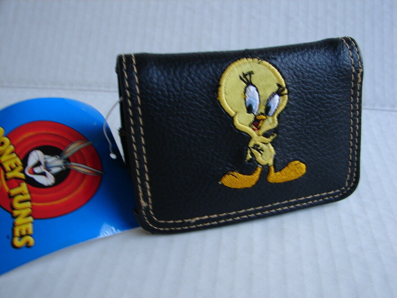 Vintage 1999 Looney Tunes Trifold Wallet Tweety Bird Black Mint With ...