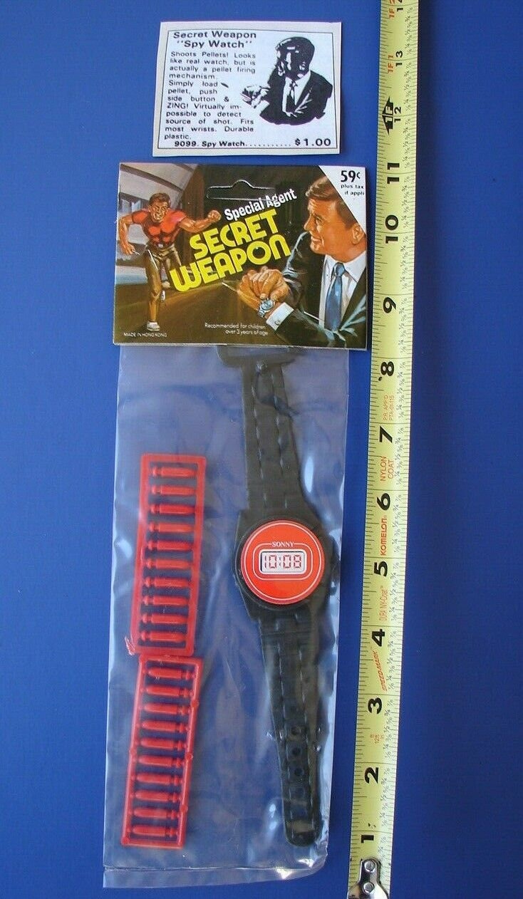 1970's Comic Book Mail Order Special Secret Agent Toy Watch Shoots ...