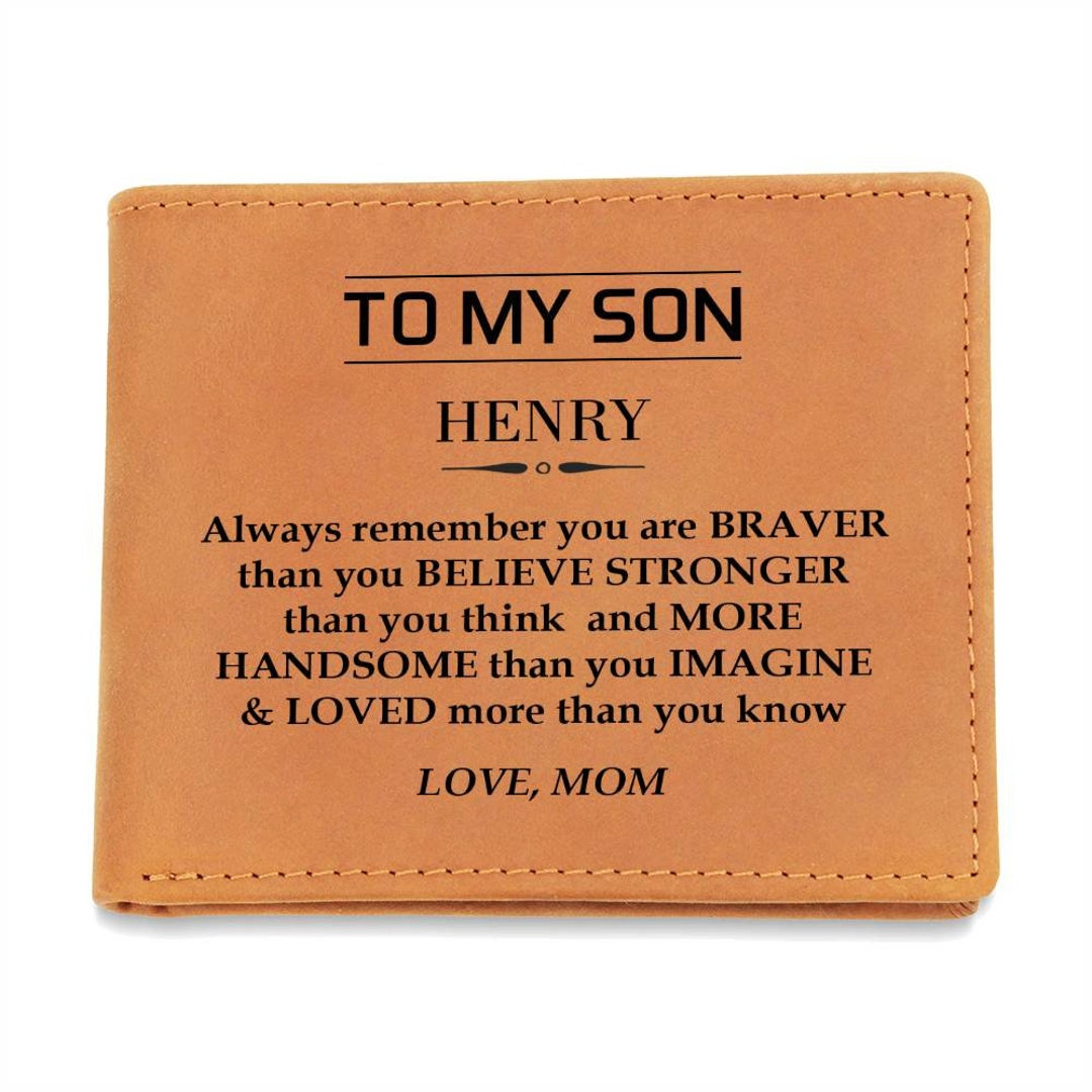 Personalized Wallet Christmas Gift for Son, Birthday Gift From Mom to ...