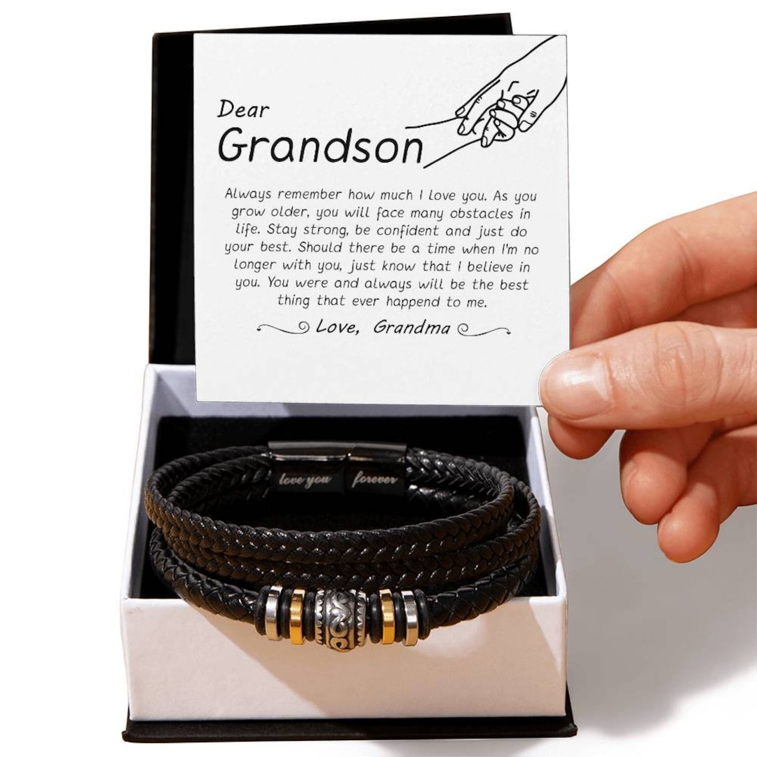 Personalized Gifts for Grandson I Love You Bracelet - Etsy