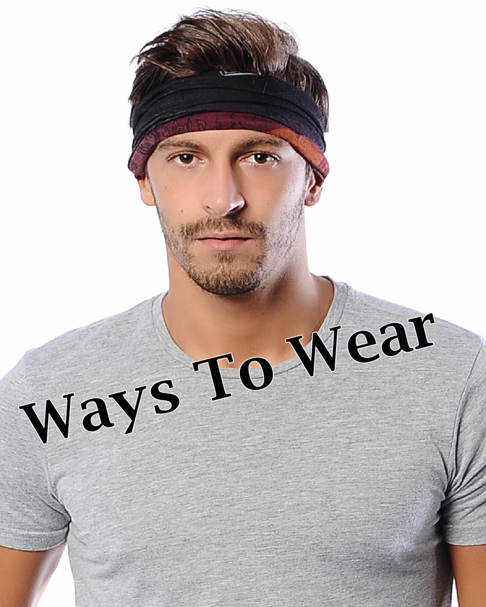 Neck Gaiter-face Mask-head Scarves-headband-web-gray and White Color ...