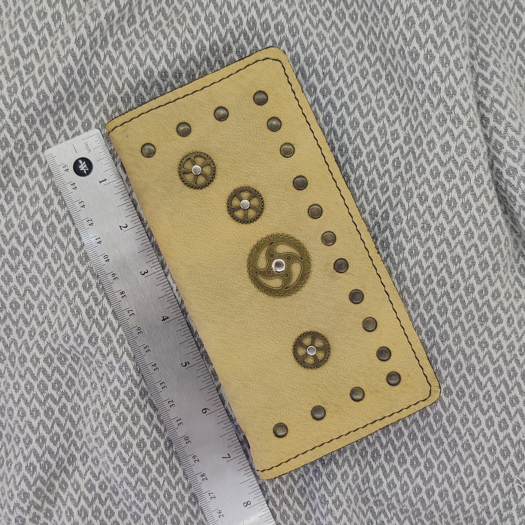 Leather Bi-fold Steampunk Wallet-suede Wallet-birthday Gift-anniversary ...