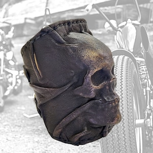 Made to Order-unique Handcrafted Genuine Vegetal Leather Rustic Skull ...