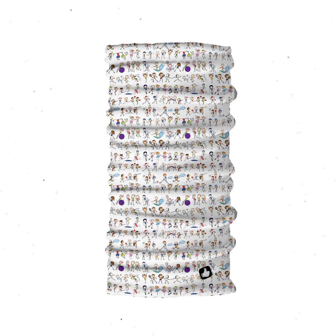Kids Neck Gaiter - Face Mask - Sports White Kids Bandana - White ...