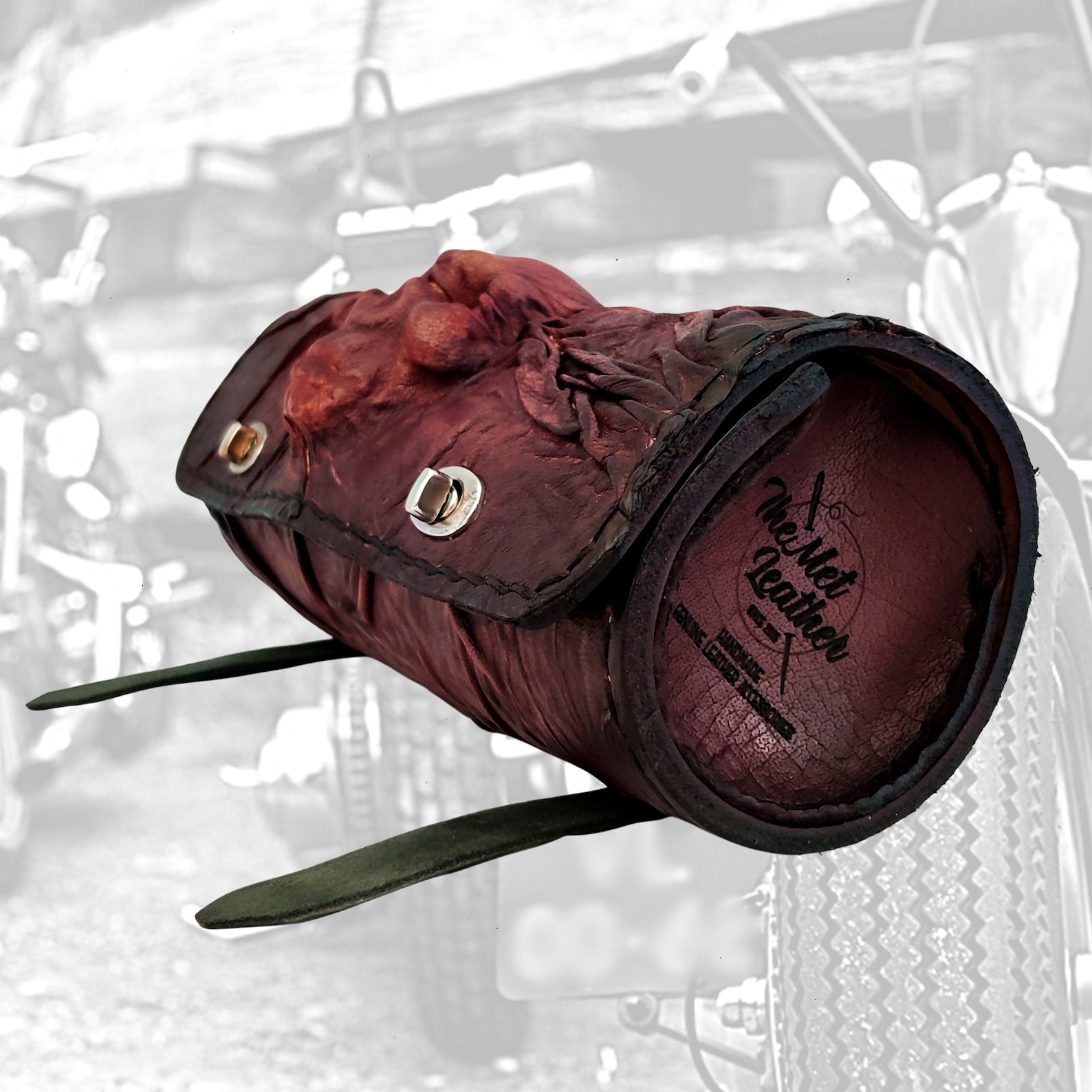 Made to Order-handcrafted Brown Genuine Leather Front Fork Tool Bag ...