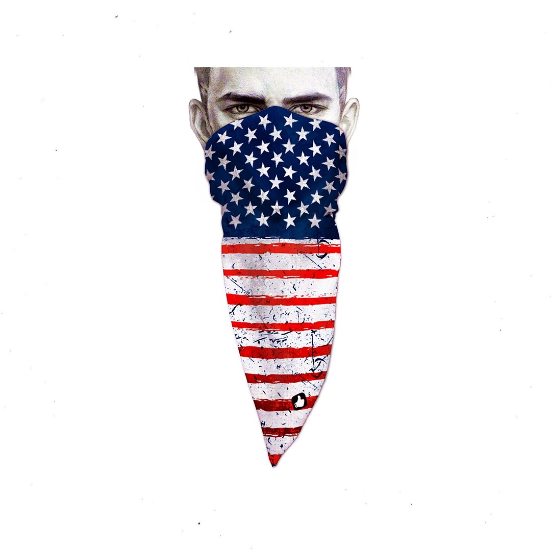 Unique Neck Gaiter - Triangle Face Mask - A Dream - American Flag Face ...