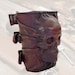 MADE TO Order-handcrafted Genuine Leather Maroon Skull Design Cuff ...