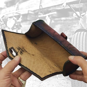 Made to Order-handcrafted Genuine Rustic Maroon Leather Front Fork Tool ...