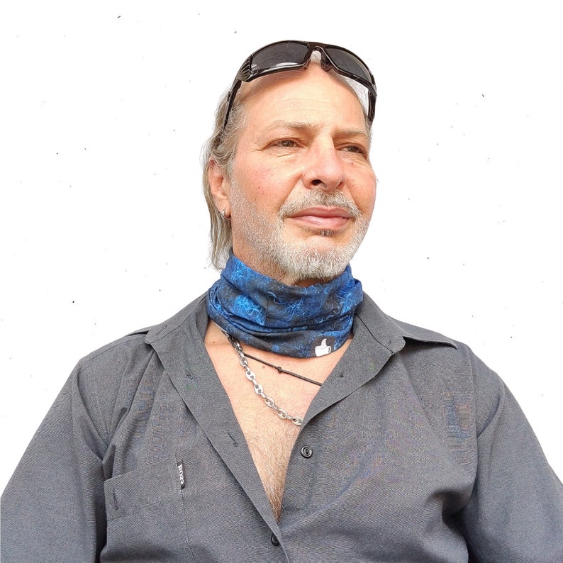 Neck Gaiter-face Mask-coolmax Bandana-acdc-blue Color Bandana-sports ...