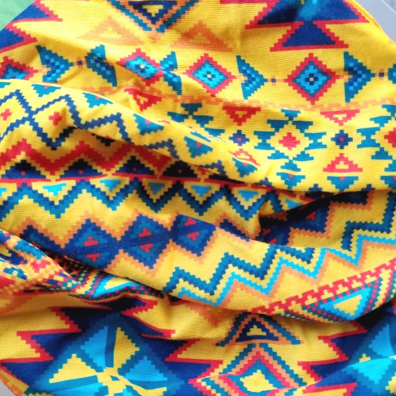 Neck Gaiter-face Mask-coolmax Bandana-ethnic Yellow Color Bandana ...