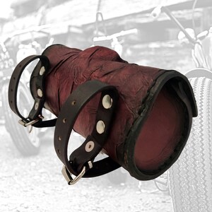 Made to Order-handcrafted Genuine Rustic Maroon Leather Front Fork Tool ...