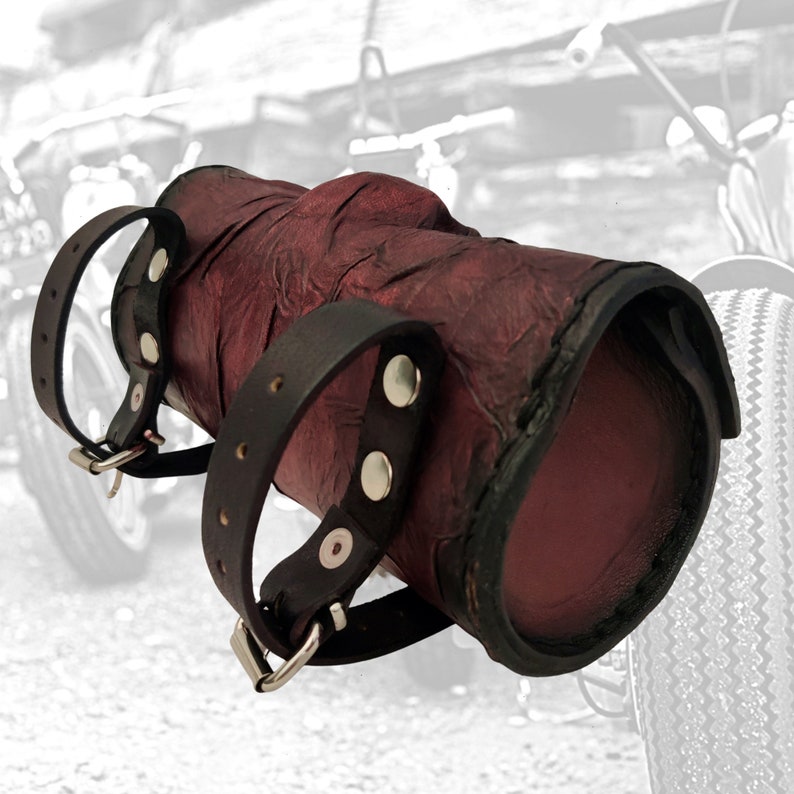 Made to Order-handcrafted Genuine Rustic Maroon Leather Front - Etsy