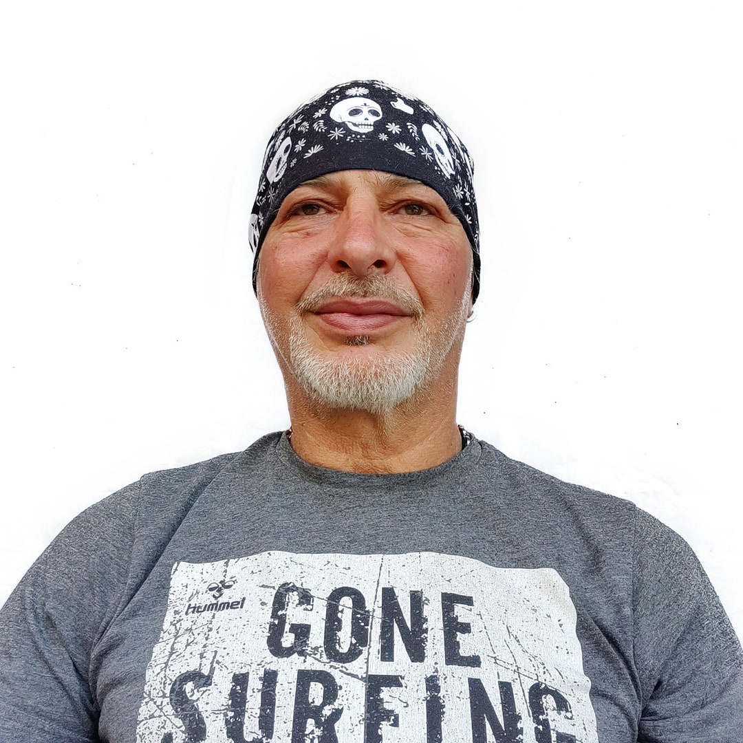 Skull Black Microfiber Beanie High Quality 100% Microfiber Perfect Fit ...