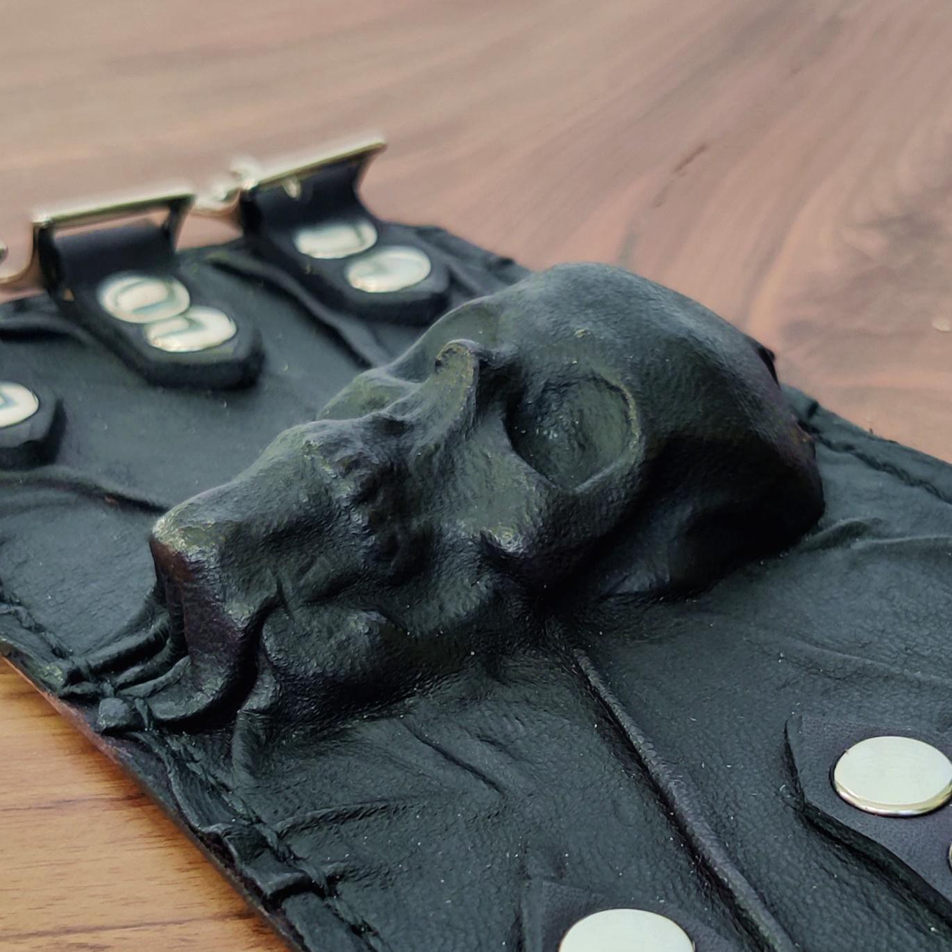 Made to Order-handcrafted Genuine Vegetal Leather Black Color Embossed ...