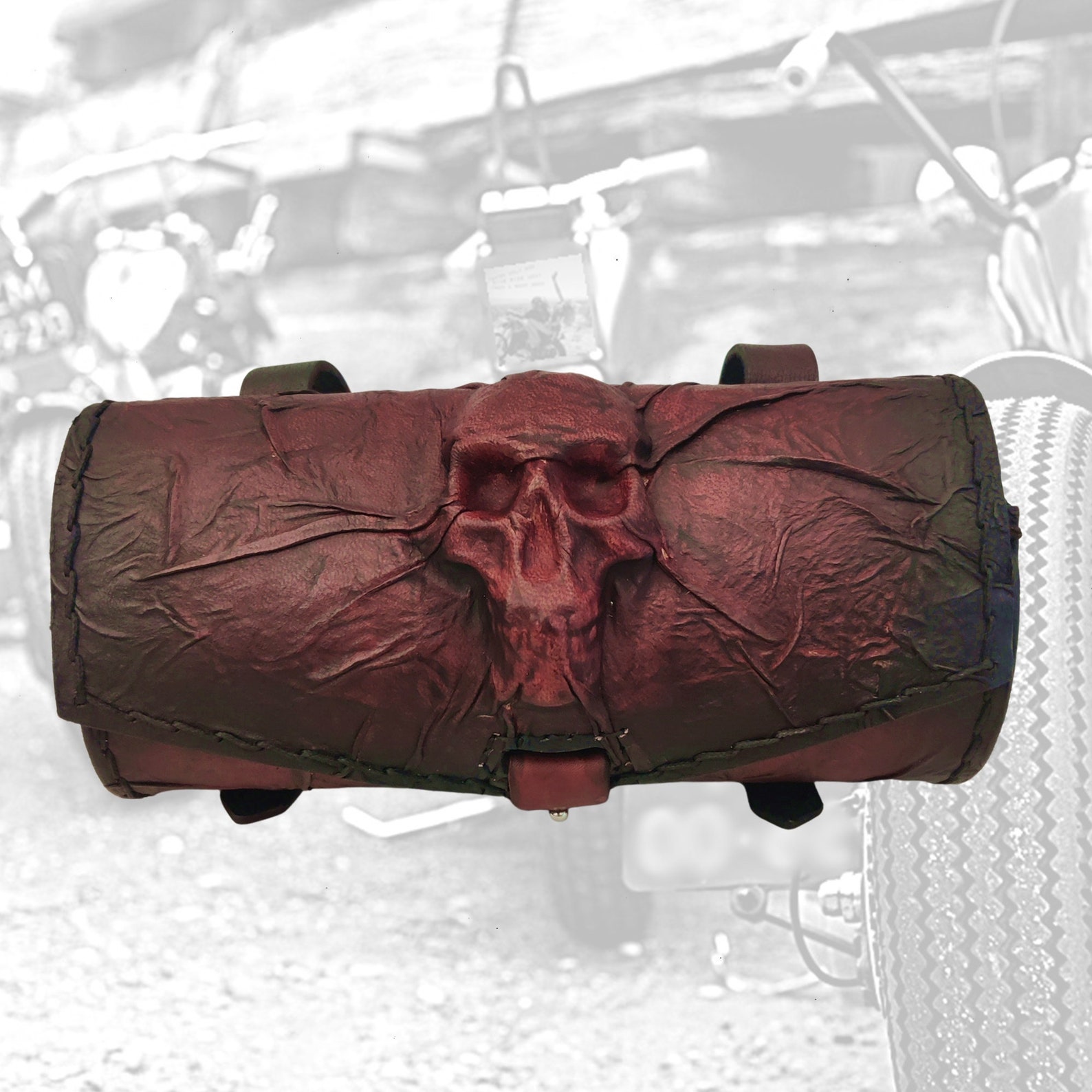 Made to Order-handcrafted Genuine Rustic Maroon Leather Front - Etsy