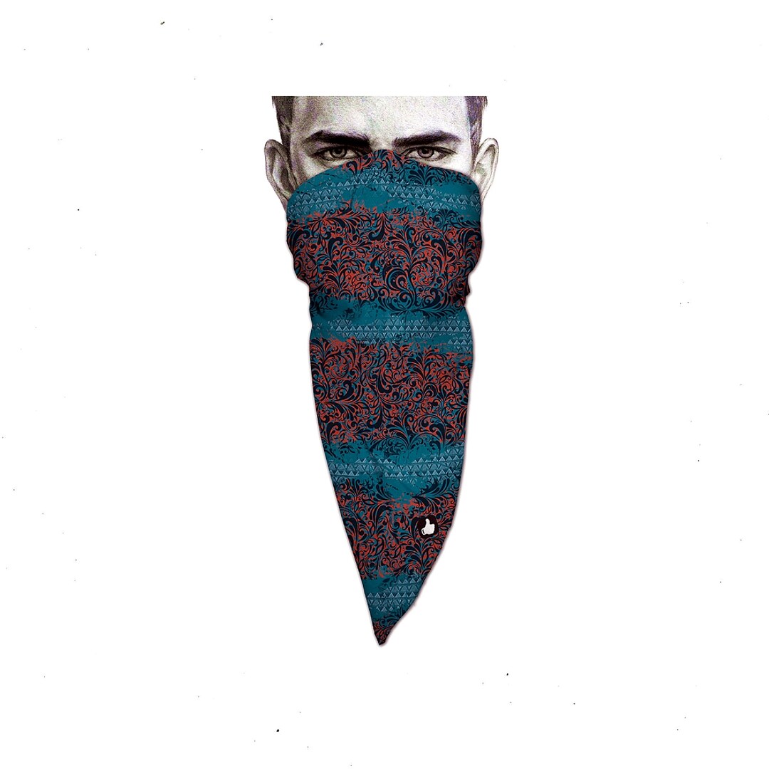 Unique Neck Gaiter - Triangle Face Mask - Bonfire - Blue Face Mask ...