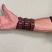 MADE TO Order-handcrafted Genuine Leather Maroon Skull Design Cuff ...
