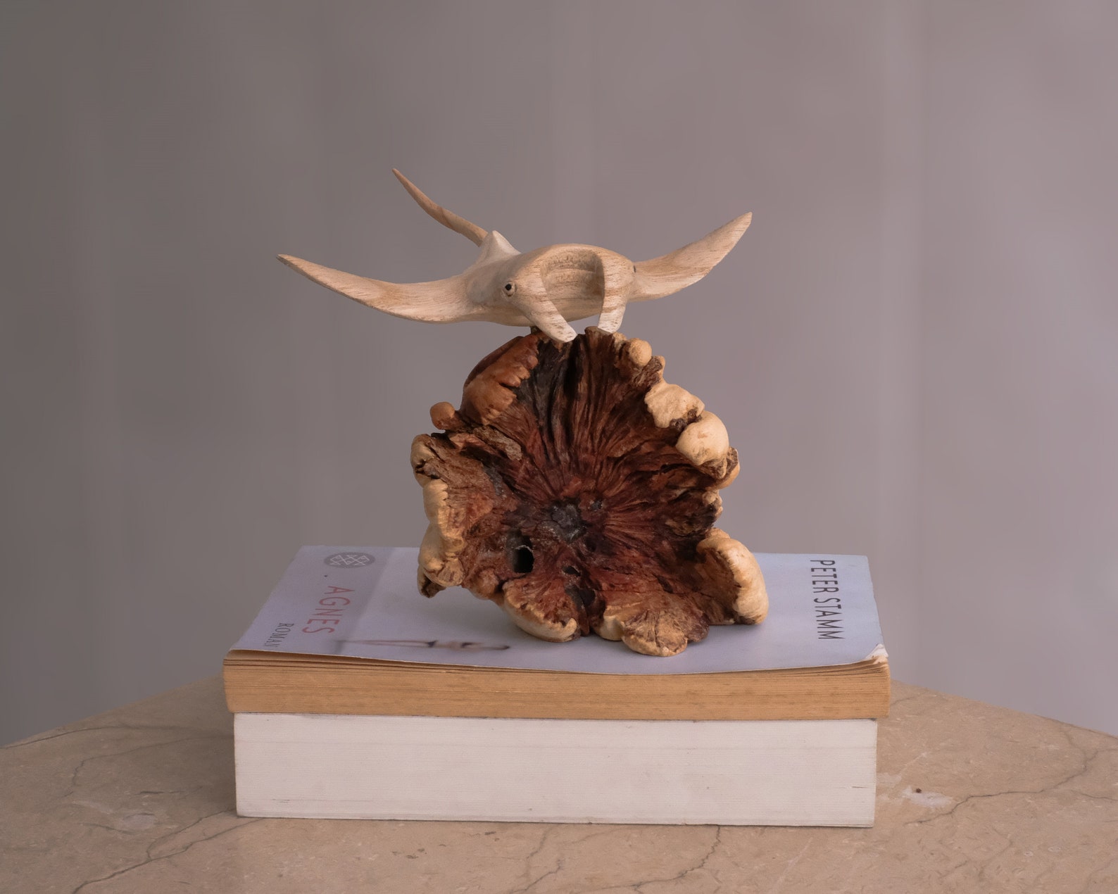 Wooden Manta Ray Figurine, Fish Sculpture, Art, Statue, Wood Carving ...