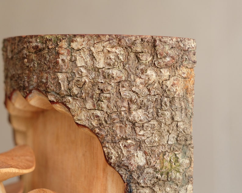 Wild Mushrooms Sculpture Tree Bark Art Statue Figurine - Etsy