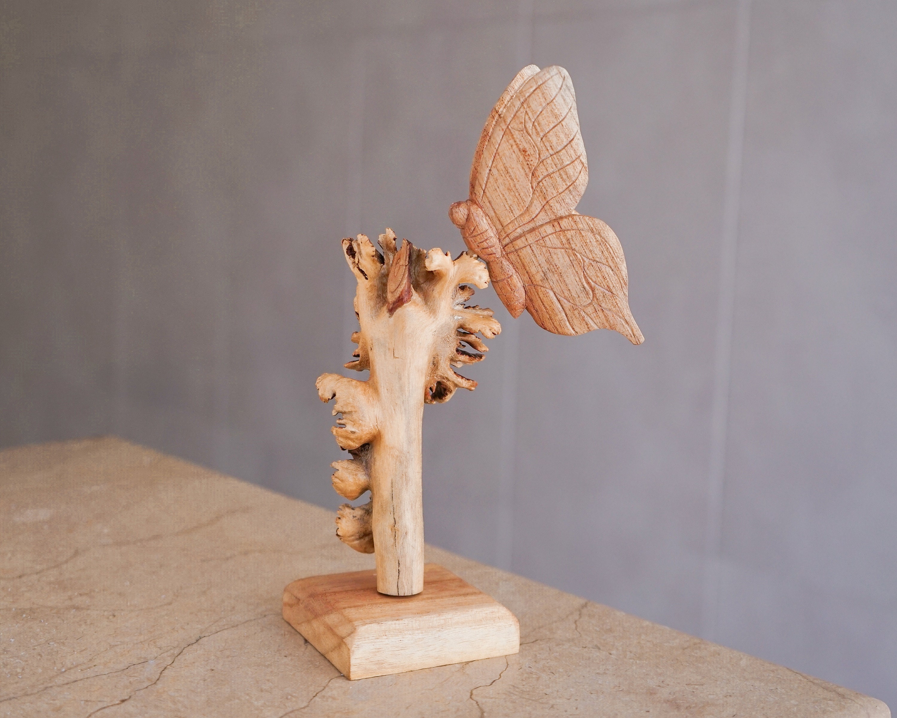 Wooden Butterfly Figurine Personalized Sculpture Hand | Etsy