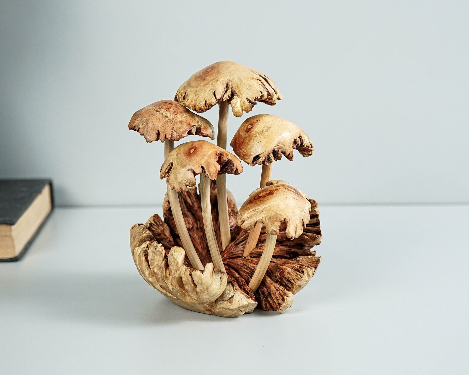 Wooden Mushroom Statue Unique Shape Forest Mushroom - Etsy