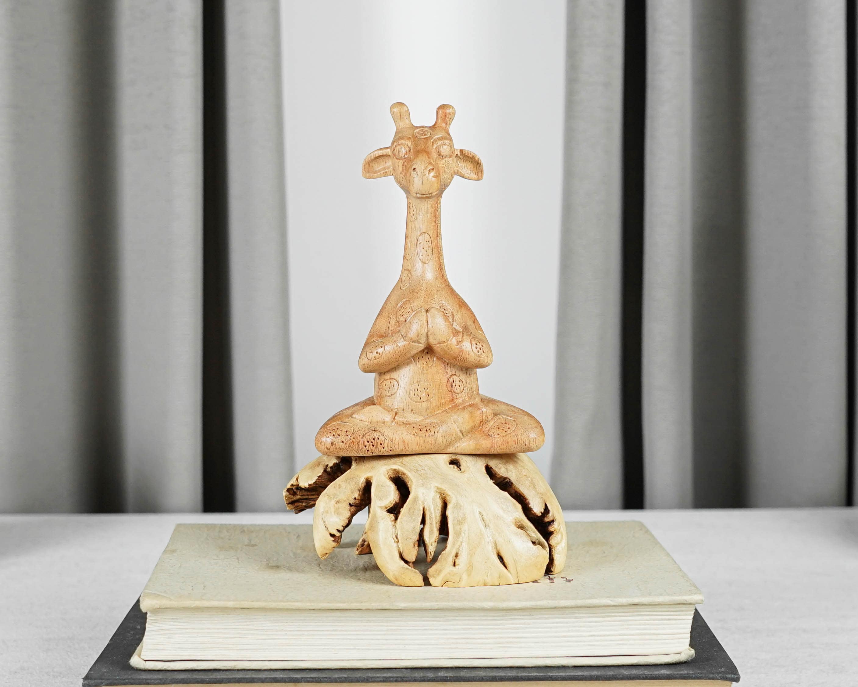 Meditating Giraffe Sculpture, Yoga Pose, Art, Namaste, Animal Statue ...