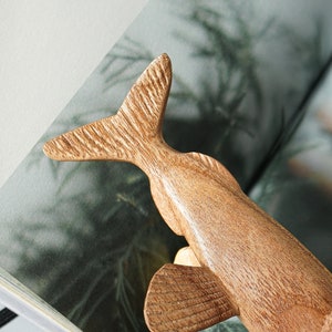 Wooden Fying Fish Sculpture, Flying Cod Statue, Art, Wood Carving ...